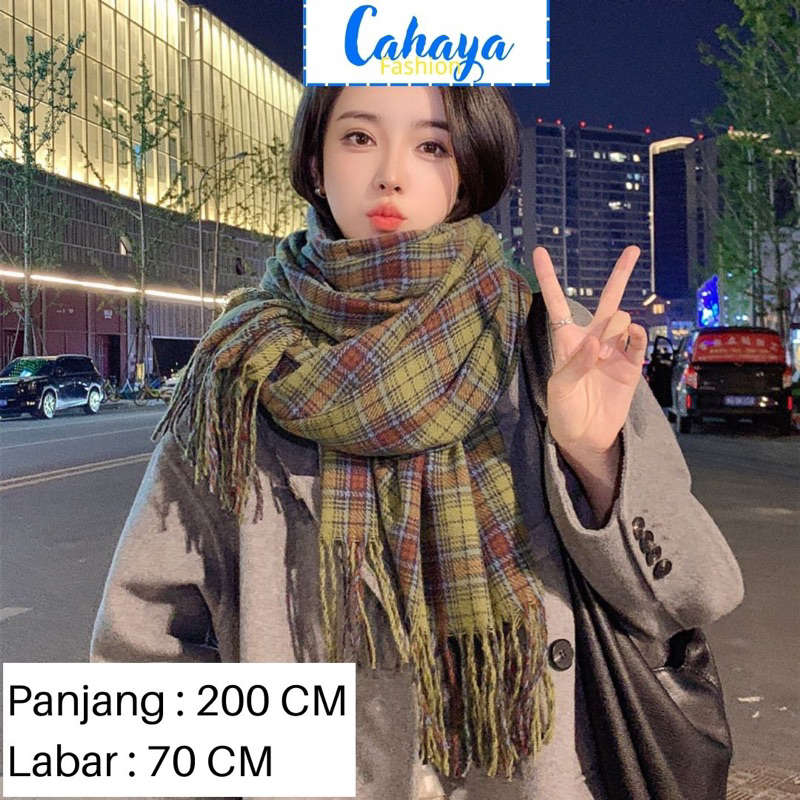 Jual CAHAYA Syal Korea Scarf Wool Cashmere Immitation Fashion Winter ...