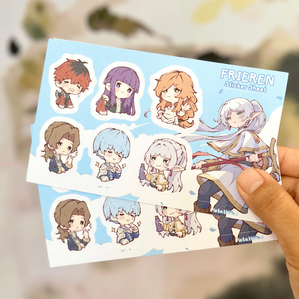 Jual Frieren - Glitter Sticker Sheet - Journaling / Decoration Sticker ...
