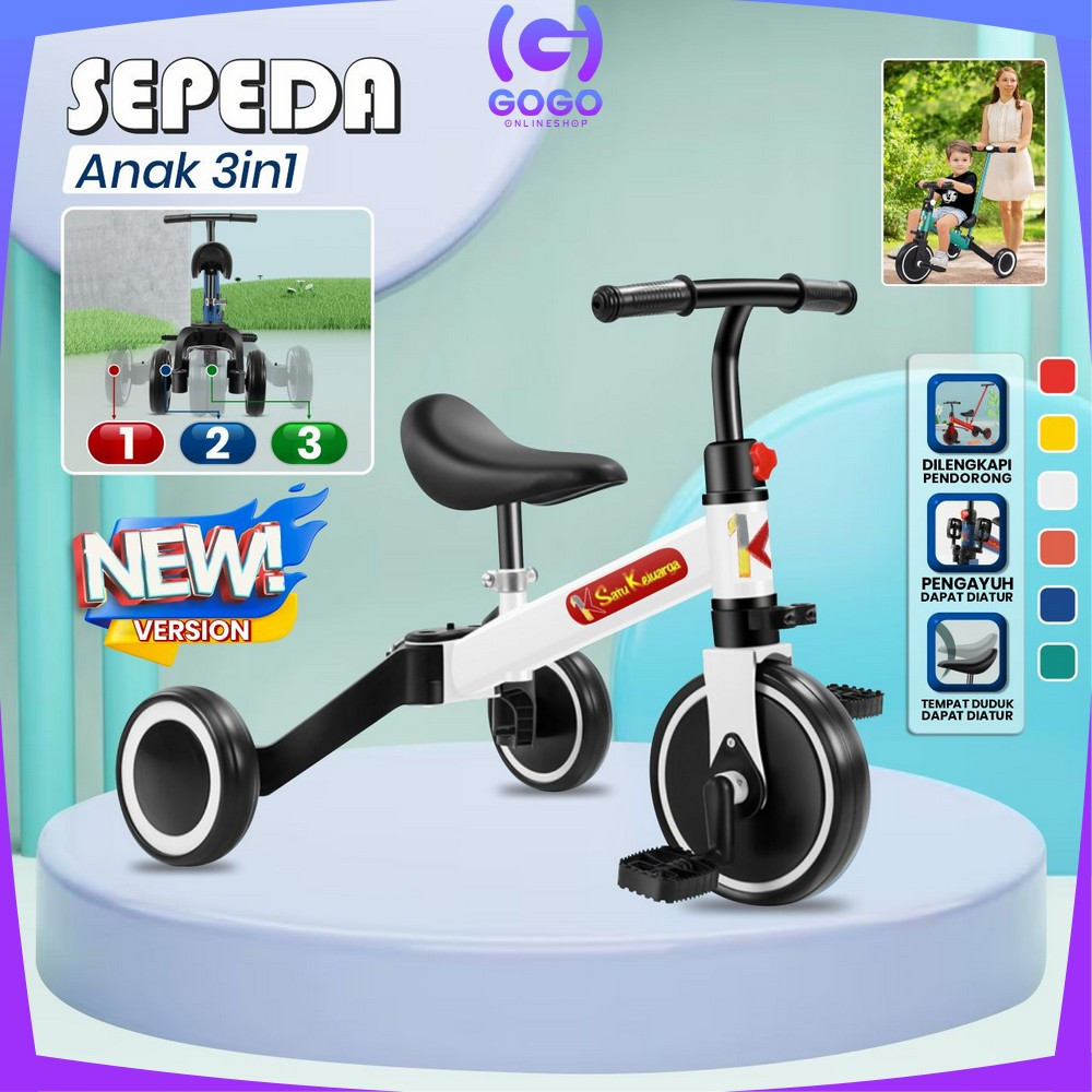 Jual GOGO-M97 Mainan Sepeda Anak 3 Roda 2in1 Sepeda Keseimbangan Anak ...