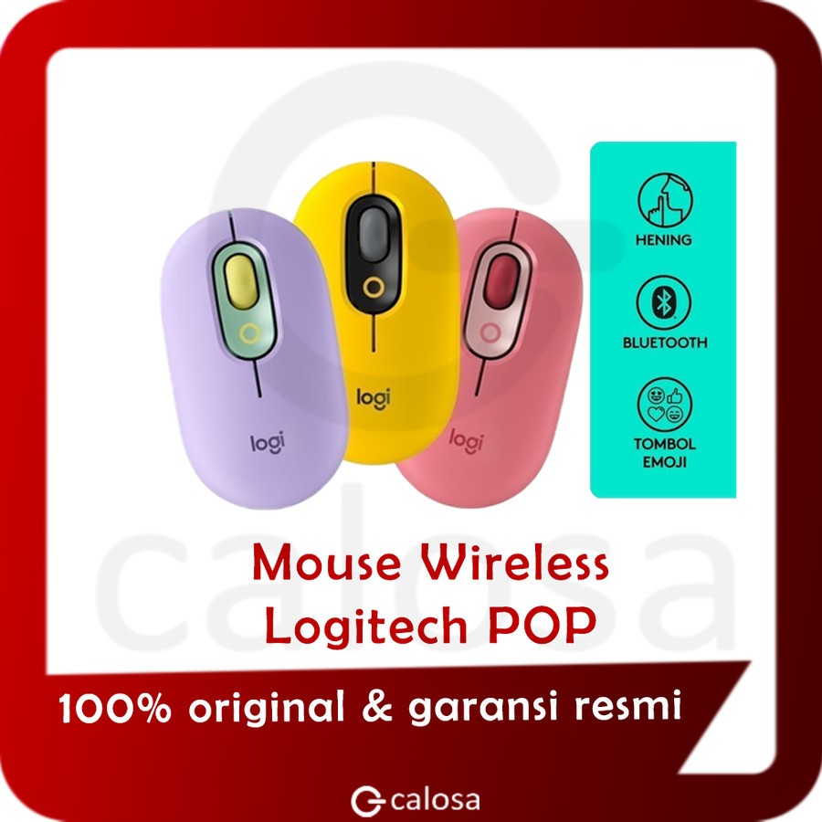 Jual Logitech POP Mouse Wireless Bluetooth Silent Emoji Keys | Shopee ...