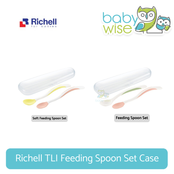 Jual Richell TLI Feeding Spoon Set With Case | Shopee Indonesia