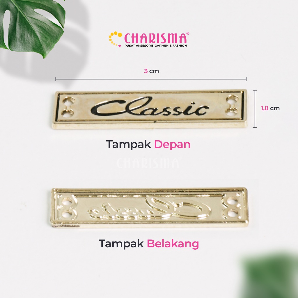 Jual Charisma Label Plat Besi Motif 1 - Label Tag Besi / Plat Hijab ...