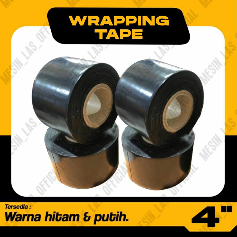 Jual Wrapping Tape Lakban Pipa Corrosion Tape / Wrapping Tape 4 Inch x ...