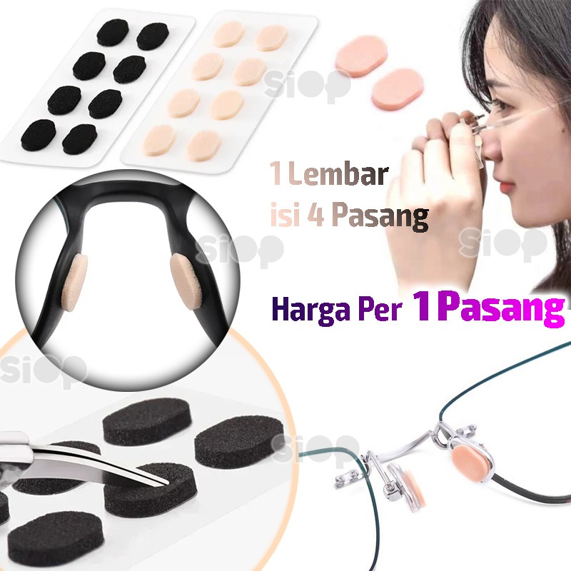 Jual Bantalan Hidung Busa Kacamata Spon Anti Slip Penyangga Hidung [1 ...
