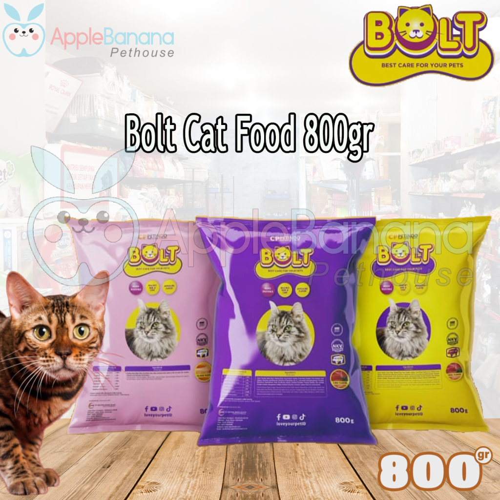 Jual Makanan kucing Bolt tuna ikan donat salmon Cat food 800 gr Repack ...