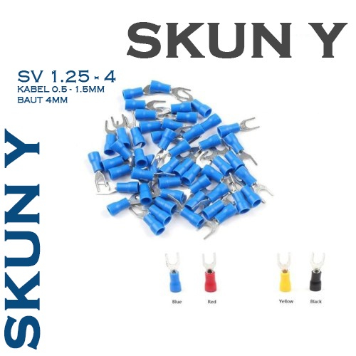 Jual hokky Kabel Skun Y Fork Isolasi SV 1.25-4 SV 1.25-5 Cable Lug Terminal Sekun | Shopee Indonesia
