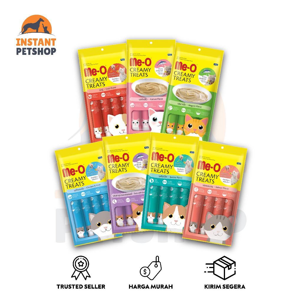 Jual ME-O CREAMY TREATS 60gr Meo Snack Meo Liquid Meo Creamy Creamy Cat ...