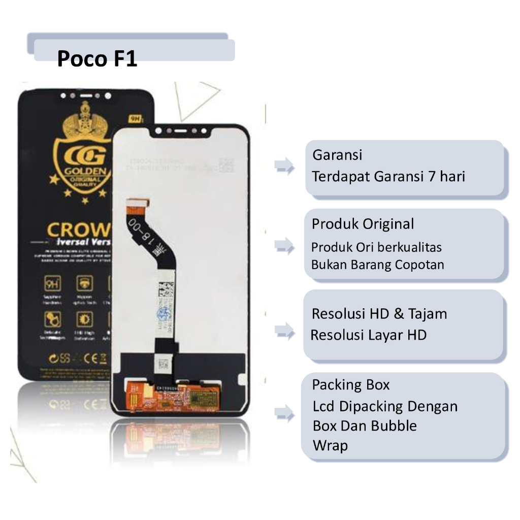 Jual LCD TOUCHSCREEN XIAOMI POCOPHONE F1 COMPLETE ORIGINAL FULL SET ...