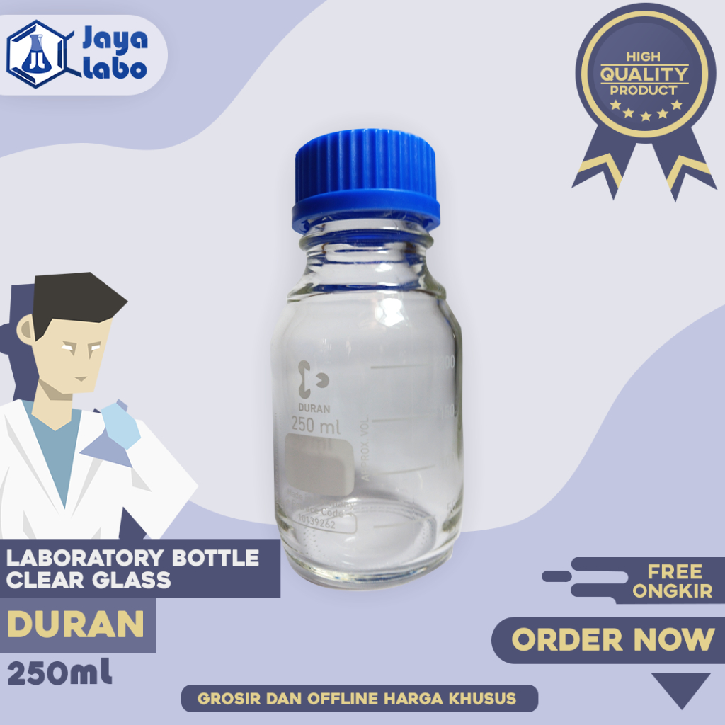 Jual DURAN BOTOL SAMPEL Vol. 250 ml / LAB BOTTLE BENING / Laboratory ...