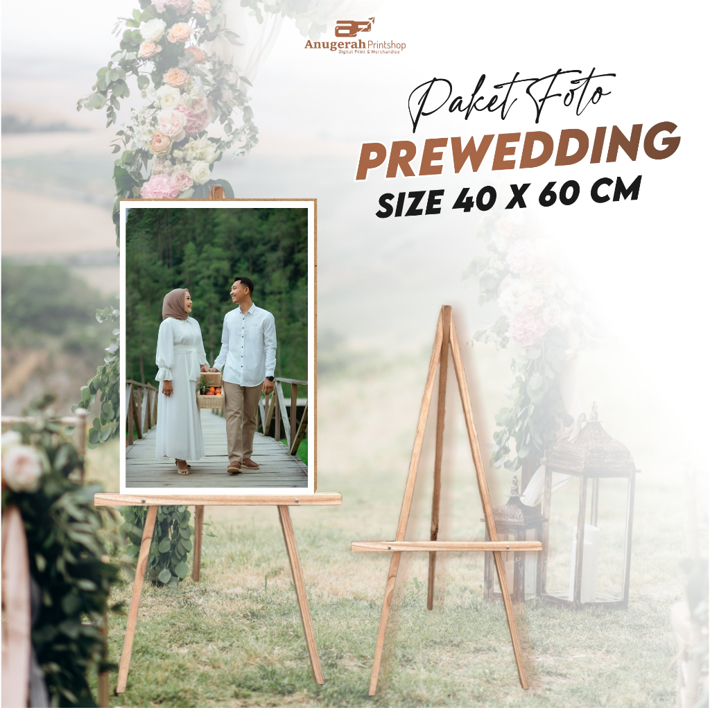 Jual CETAK FOTO PREWEDDING 16R JUMBO 40X60CM BINGKAI MDF (PREWED ...