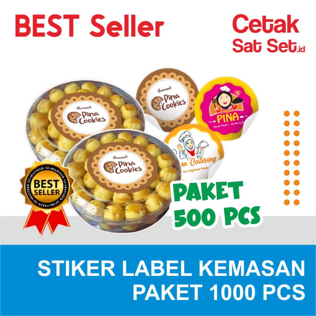 Jual Stiker Label Kemasan Paket 500pcs Plus Cutting | Shopee Indonesia
