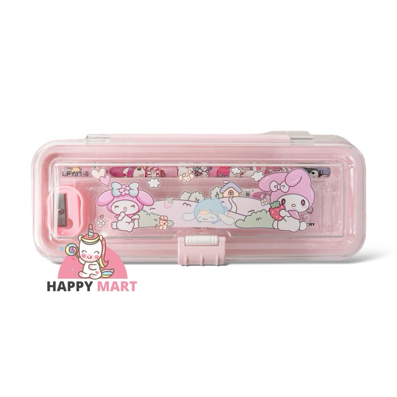 Jual kotak pensil set KLIP motif sanrio kuromi / melody / cinnamoroll | Shopee Indonesia