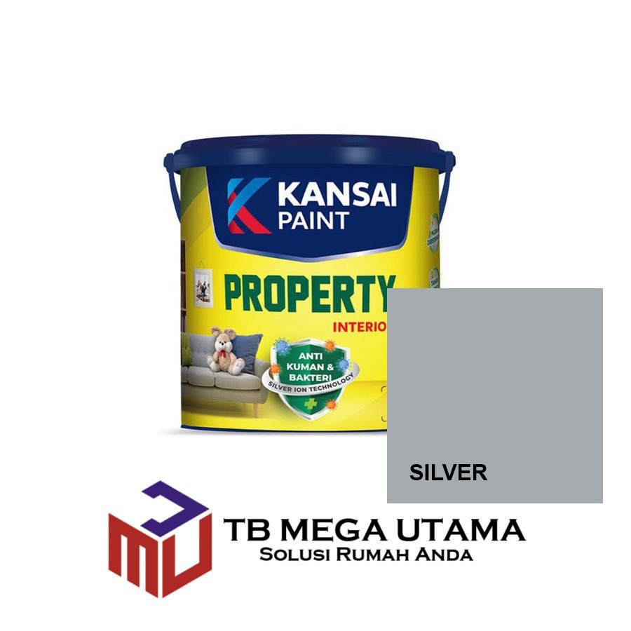 Jual Kansai Paint Property Interior Silver 5 Kg | Cat Decorative Tembok ...