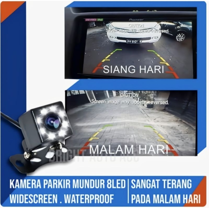 Jual Kamera mundur mobil 4 LED / 8 LED/ 12 LED, kamera parkir led kotak mobil infrared ...