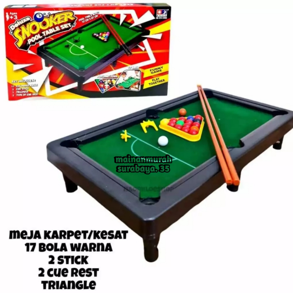 Jual Mainan Anak Boards Game Pool Table Set Deluxe Snooker IM 1014 ...