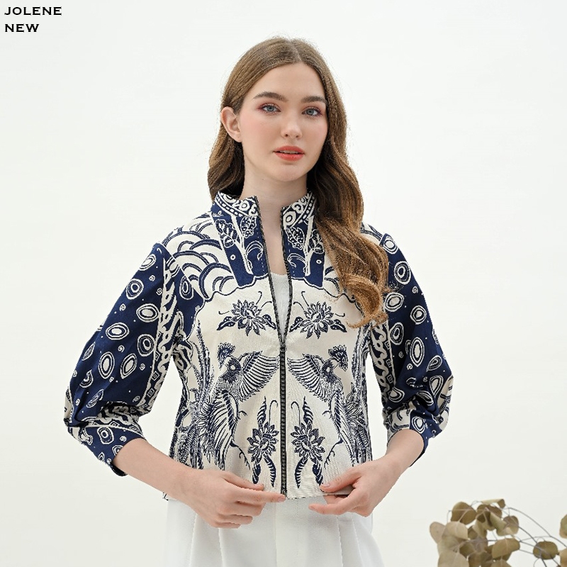 Jual Jolene Jaket Batik Wanita Jacket Wanita Outer Rompi Wanita Jumbo ...