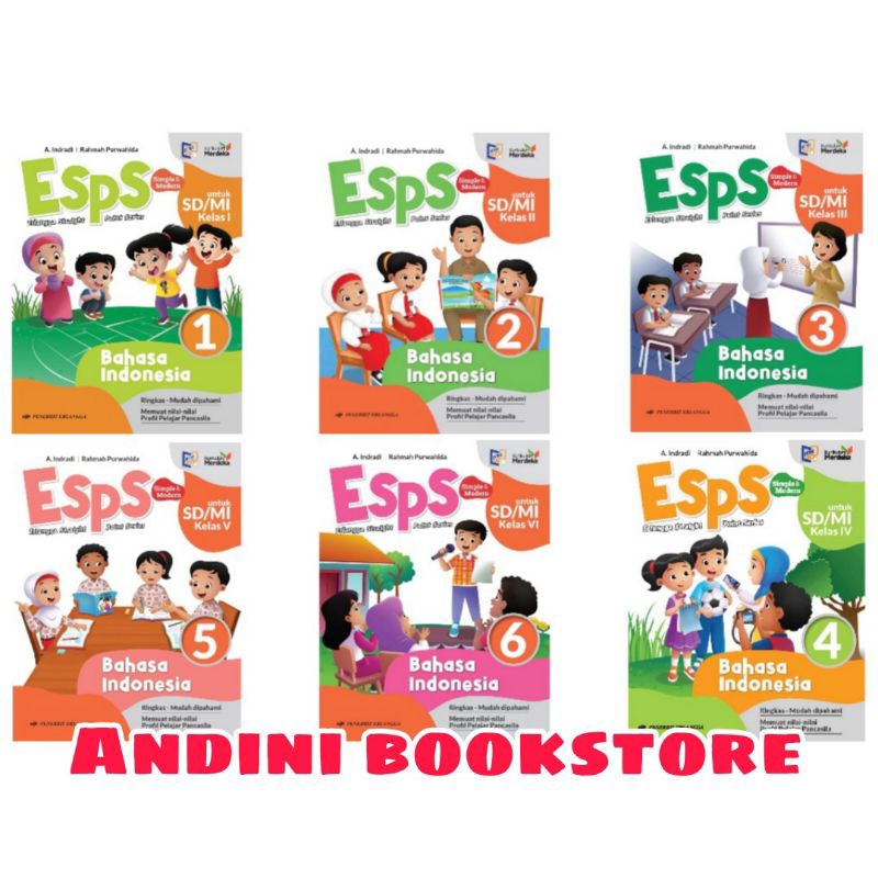 Jual BUKU ESPS BAHASA INDONESIA KELAS 1 2 3 4 5 6 SD/MI ERLANGGA KURIKULUM MERDEKA | Shopee ...