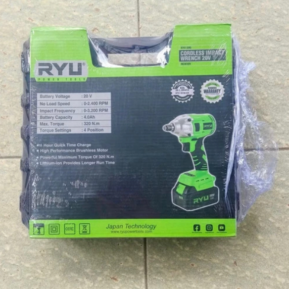 Jual RYU Cordless Impact Wrench RCW 20V Pembuka Baut Baterai RCW20V Nm ...
