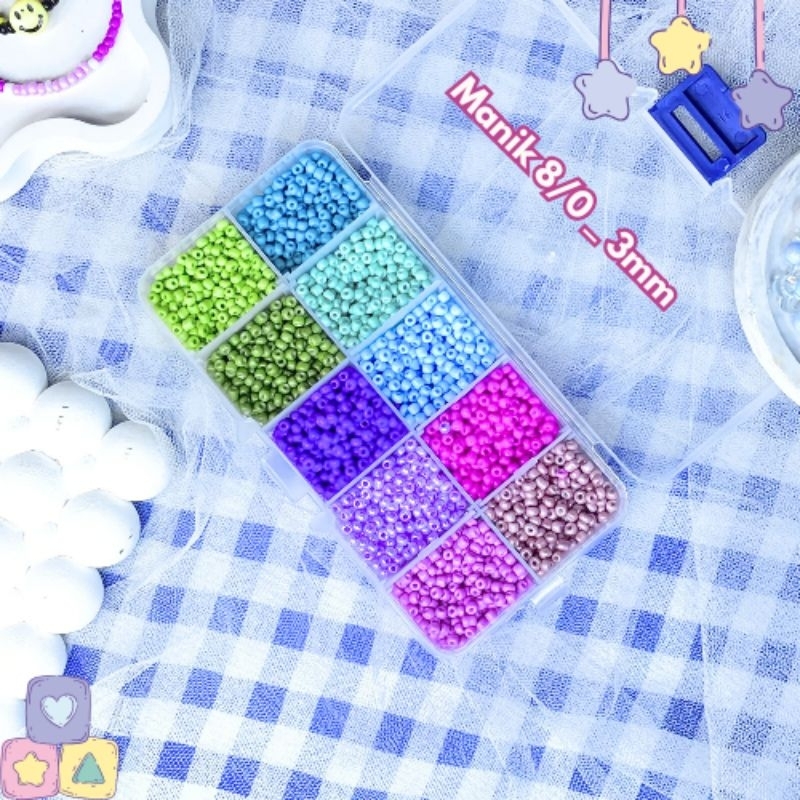 Jual Paket Manik Manik DIY Bahan Aneka Kerajinan / Set Manik Manik DIY ...