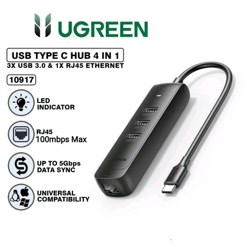 Jual Ugreen Lan Usb C To Lan Rj45 Ugreen 10917 100mpbs Lan Card