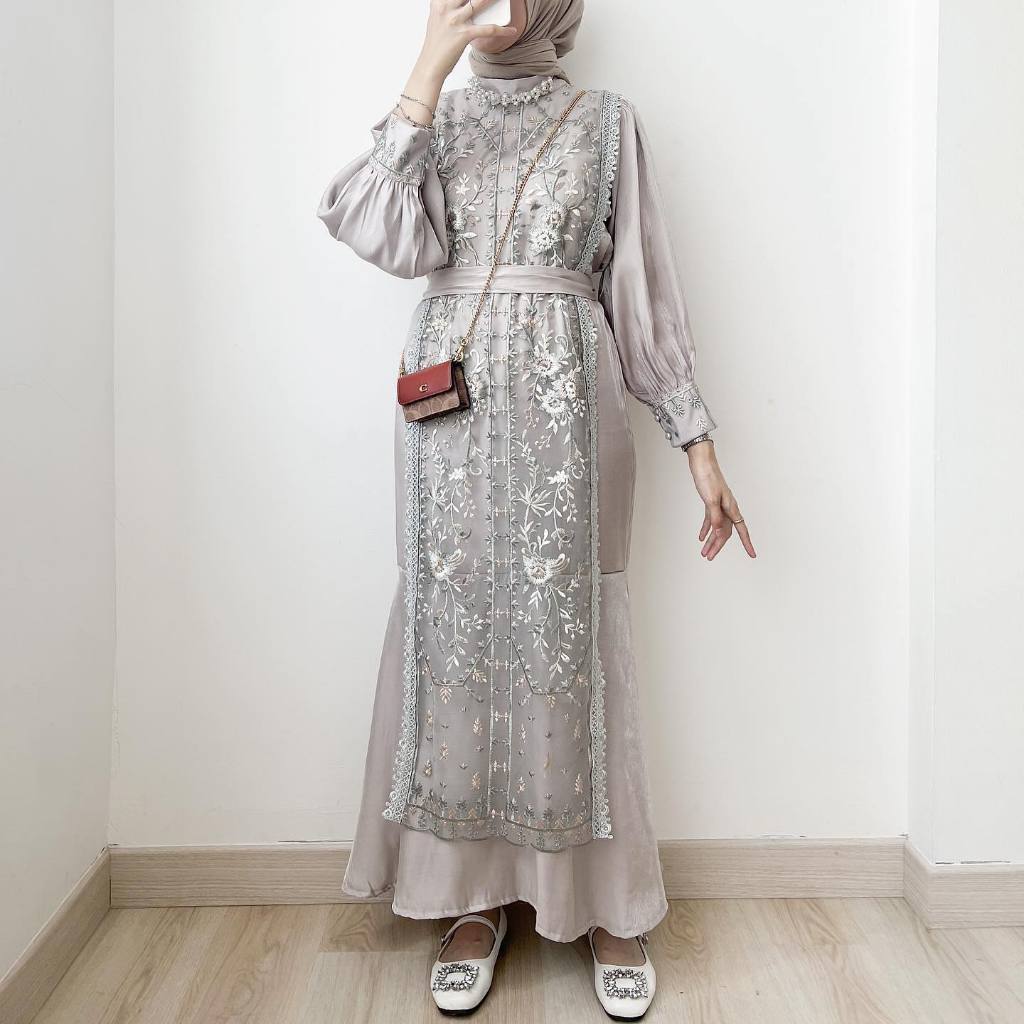 Jual IED SERIES!! ADINDA DRESS KONDANGAN GAMIS BRUKAT TERBARU GAUN KONDANGAN MUSLIMAH MAXI DRESS ...