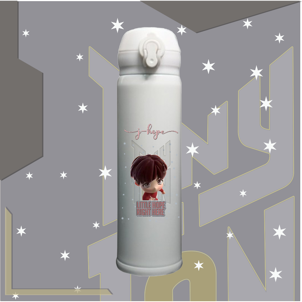 Jual Termos Air Panas BTS Tiny Tan Army Tumbler ClipOn 400 ML (NOT OFFICIAL) | Shopee Indonesia