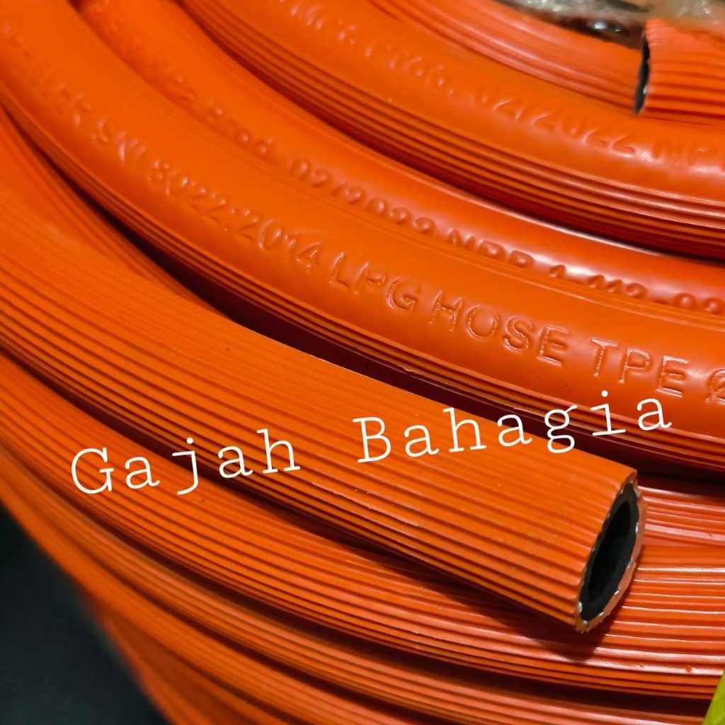 Jual Selang gas LPG meteran Orange tekanan tinggi High Pressure SNI ...