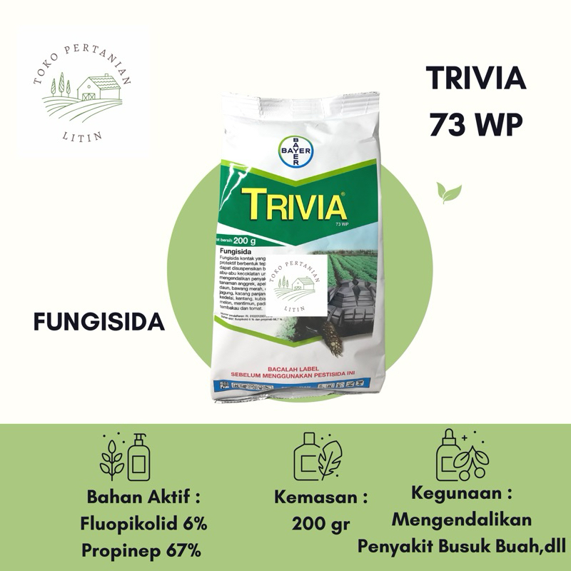 Jual TRivia 73 WP - 200 gr ( Fungisida ) Mengendalikan Penyakit Tanaman ...
