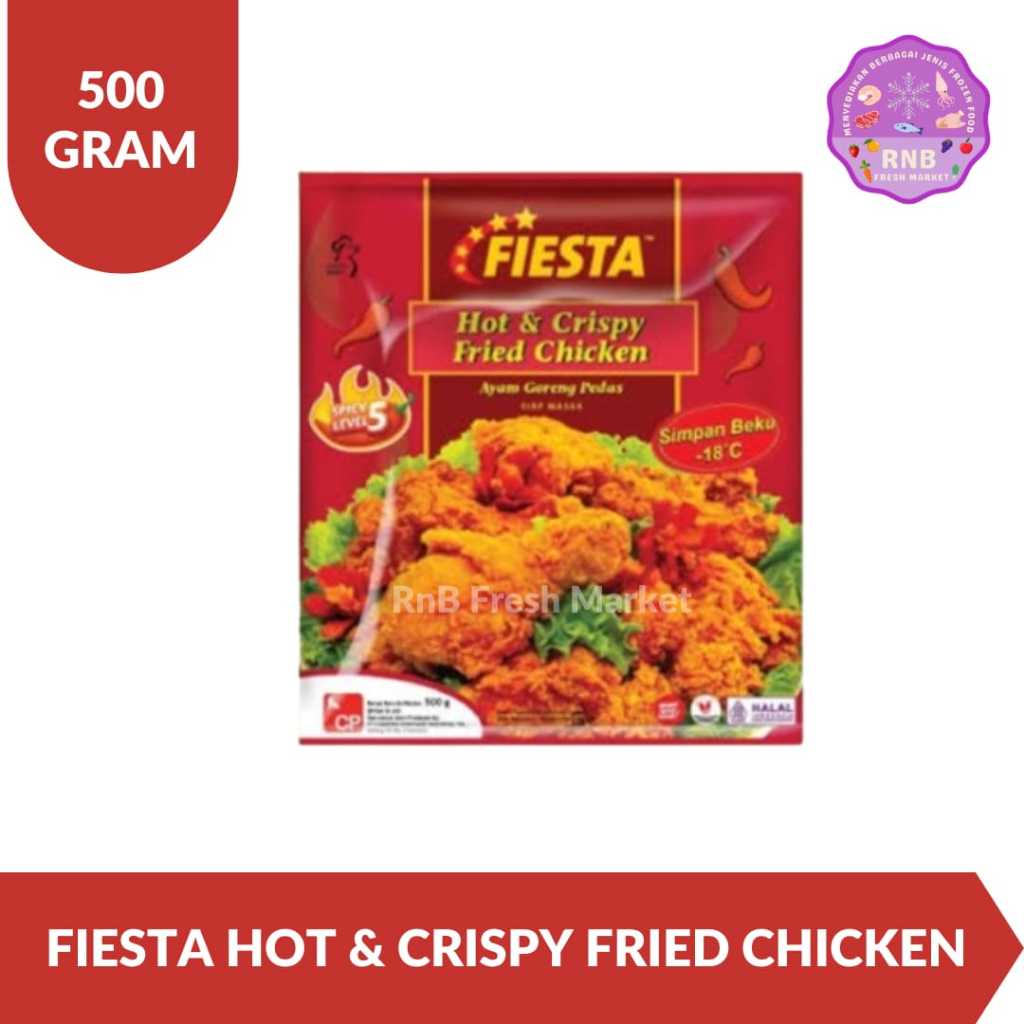 Jual Fiesta Hot & Crispy Fried Chicken Netto 500 Gram | Shopee Indonesia