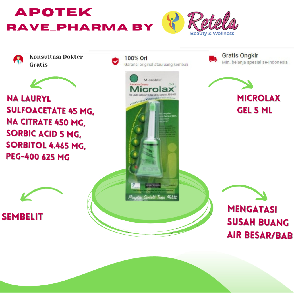 Jual MICROLAX GEL OBAT PENCAHAR 5ML | Shopee Indonesia