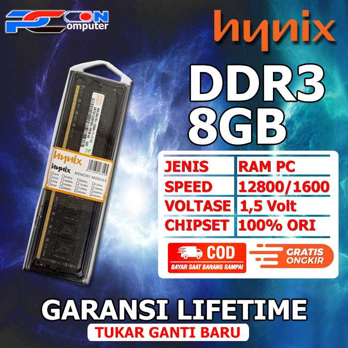 Jual RAM MEMORY PC Komputer DDR3 8GB PC 12800/1600MHZ/Ram PC | Shopee ...