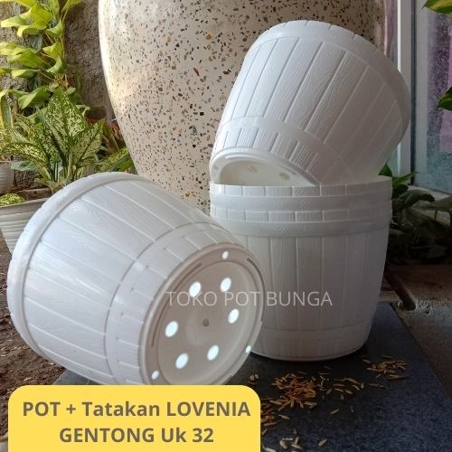 Jual Pot Bunga Plastik Besar Lovenia 32 Model Gentong Murah | Shopee ...
