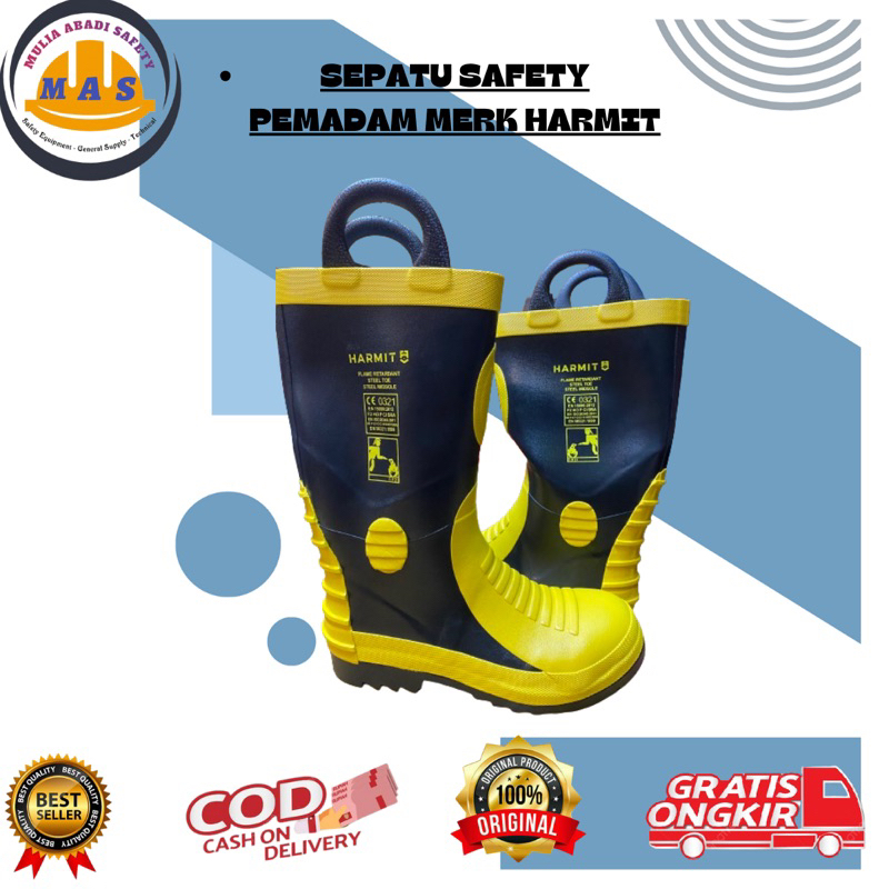 Jual Sepatu Safety Pemadam Kebakaran Boot HARMIT / Fire Faighter ...
