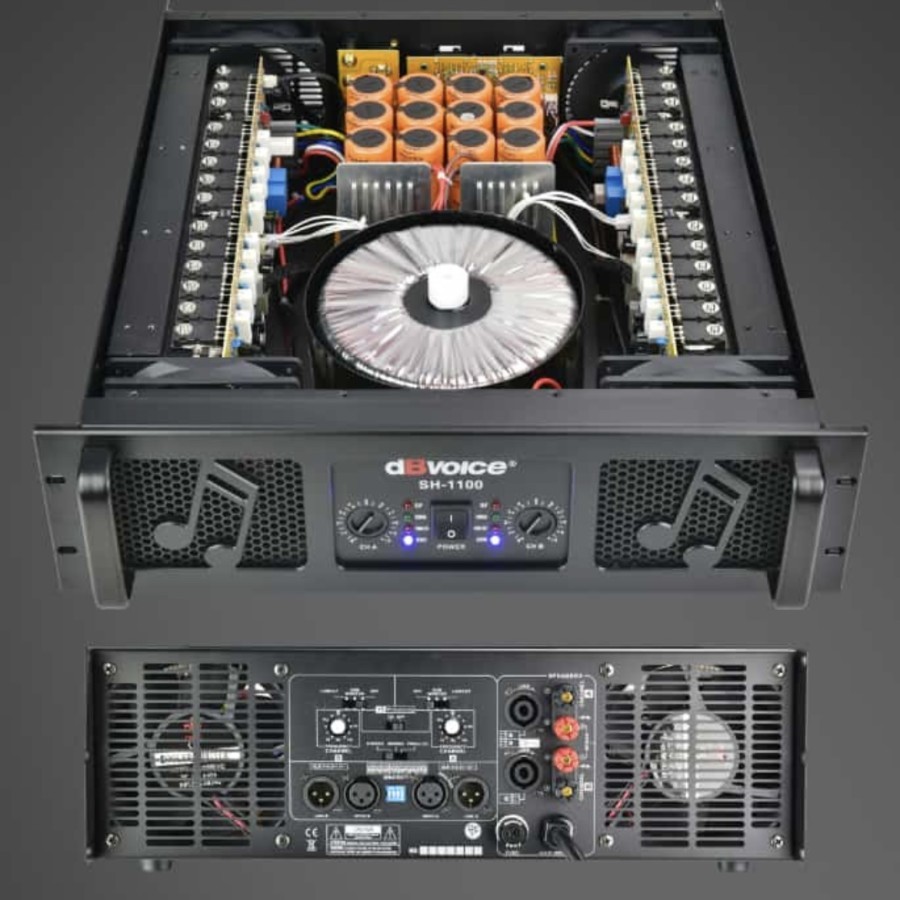 Jual POWER AMPLIFIER DB VOICE SH 1100 / SH1100 ORIGINAL DBVOICE CLASS H | Shopee Indonesia