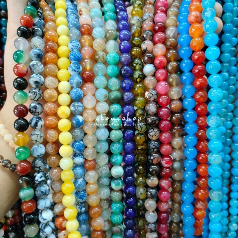 Jual Bahan Craft Batu Alam 10mm Bulat | Shopee Indonesia