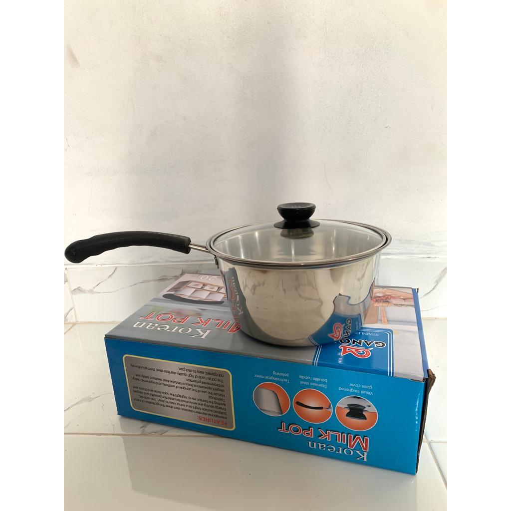 Jual Panci Susu Milk Pot MPASI tutup kaca uk 20cm /panci mie | Shopee ...