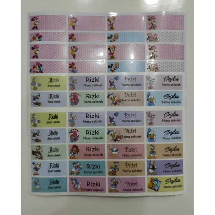 Jual Stiker Label Nama Anak Custom Waterproof - Vinyl | Shopee Indonesia