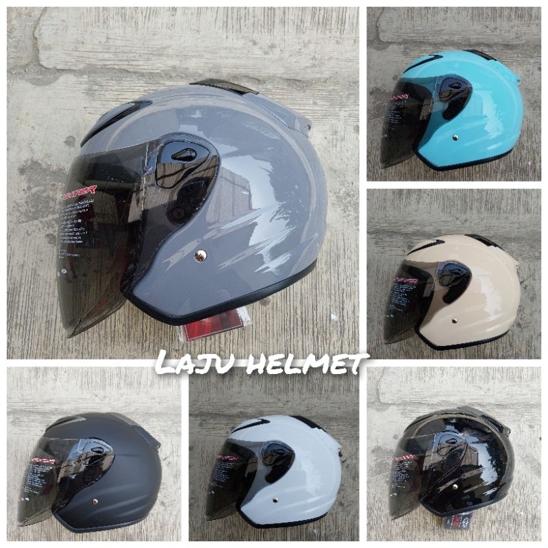 Jual HELM NHK R6 SOLID S BLACK DOFF HALF FACE | Shopee Indonesia