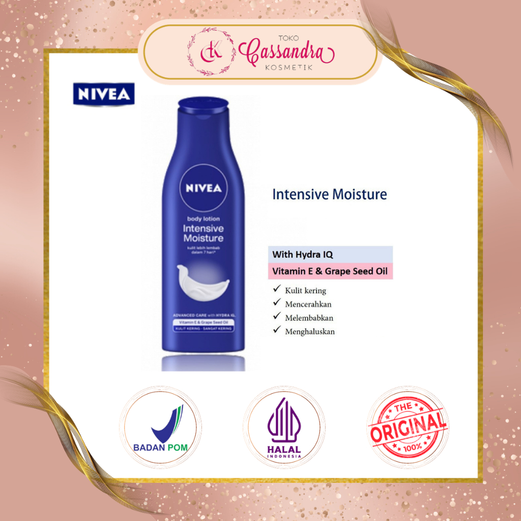 Jual NIVEA INTENSIVE MOISTURE BODY LOTION 100ML | Shopee Indonesia
