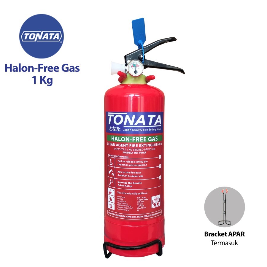 Jual APAR 1 kg Tonata Clean Agent Eco Liquid Gas / Set Komplit | Shopee ...