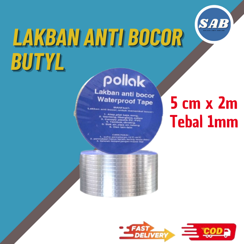 Jual Lakban Anti Bocor Tambal Atap Toren Pipa Lakban Talang 5CMx2M Tahan Air | Shopee Indonesia