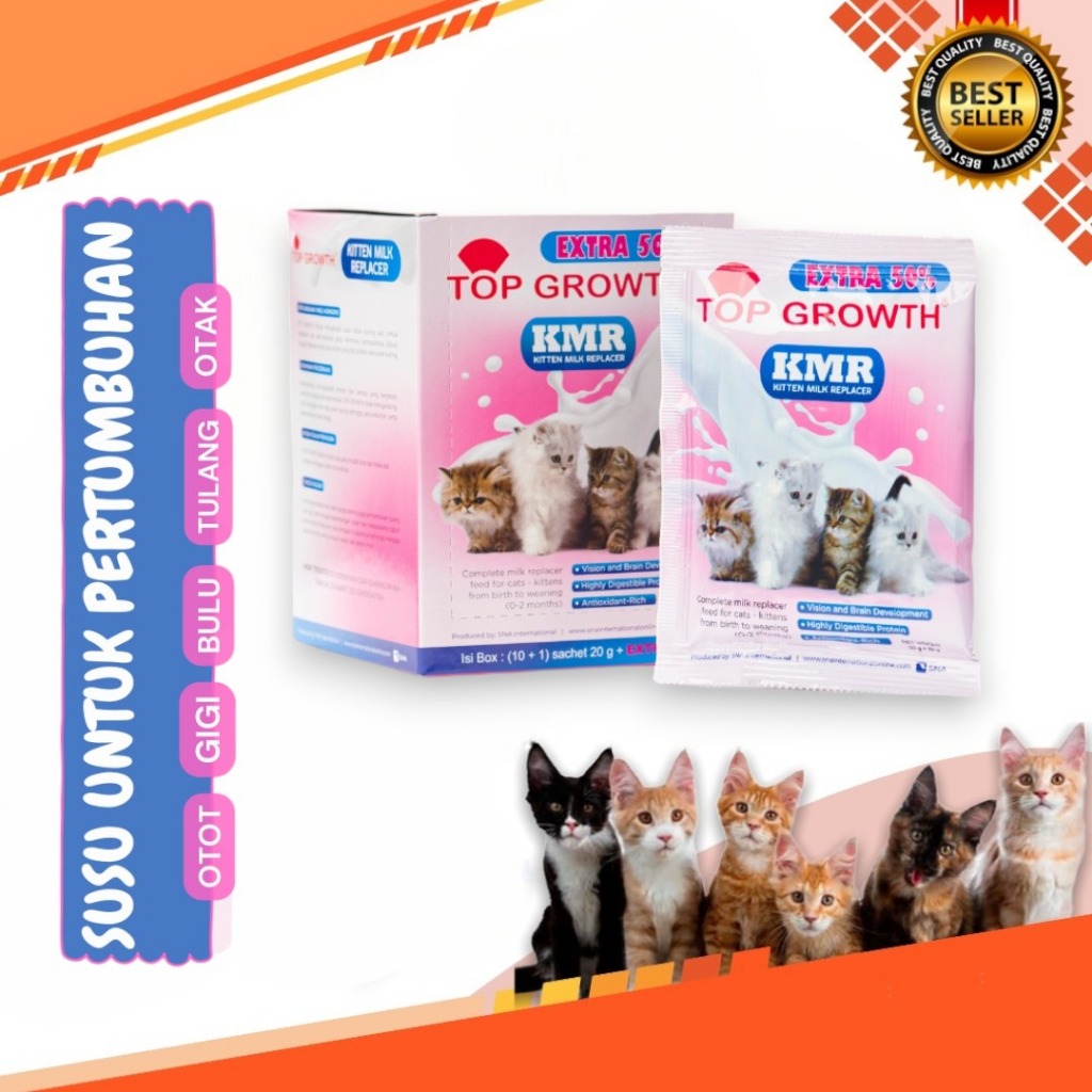 Jual Susu Kucing TOP GROWTH KMR PROMO ( Kitten Milk Replacer ) | Shopee ...