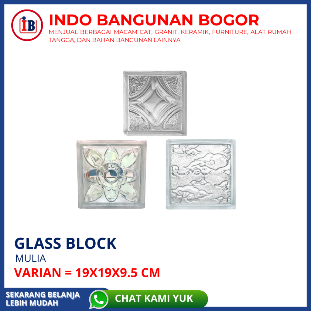 Jual GLASS BLOCK MULIA MOTIF | Shopee Indonesia