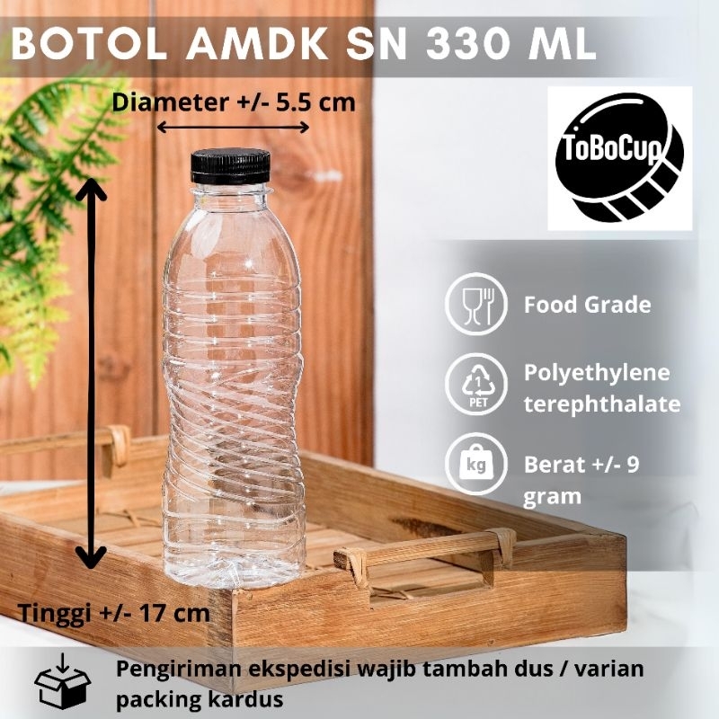 Jual Botol AMDK 330ml Short Neck/ Botol Air Mineral/ Botol Short Neck ...