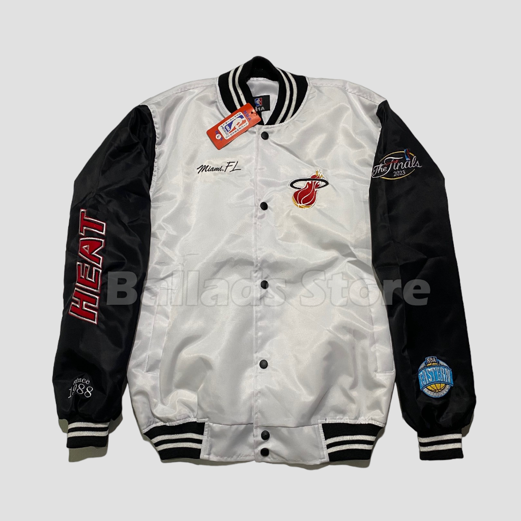 Jual Jaket Varsity Baseball Basketball Miami Heat Pria Wanit Original ...