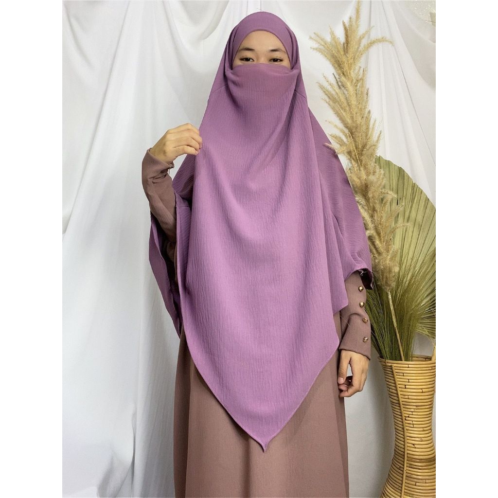 Jual French Khimar / Hijab Instan / French Khimar Crinkle / Hijab ...