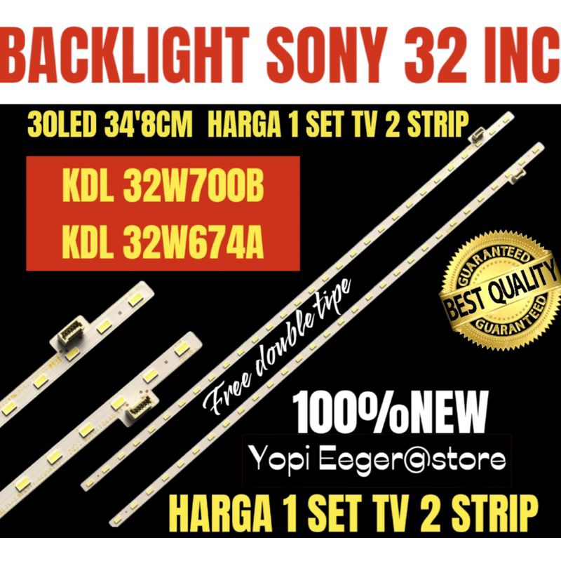 Jual BACKLIGHT TV LCD SONY 32 INCH KDL-32W700B- KDL-32W674A BACKLIGHT TV SONY 32 INCH | Shopee ...