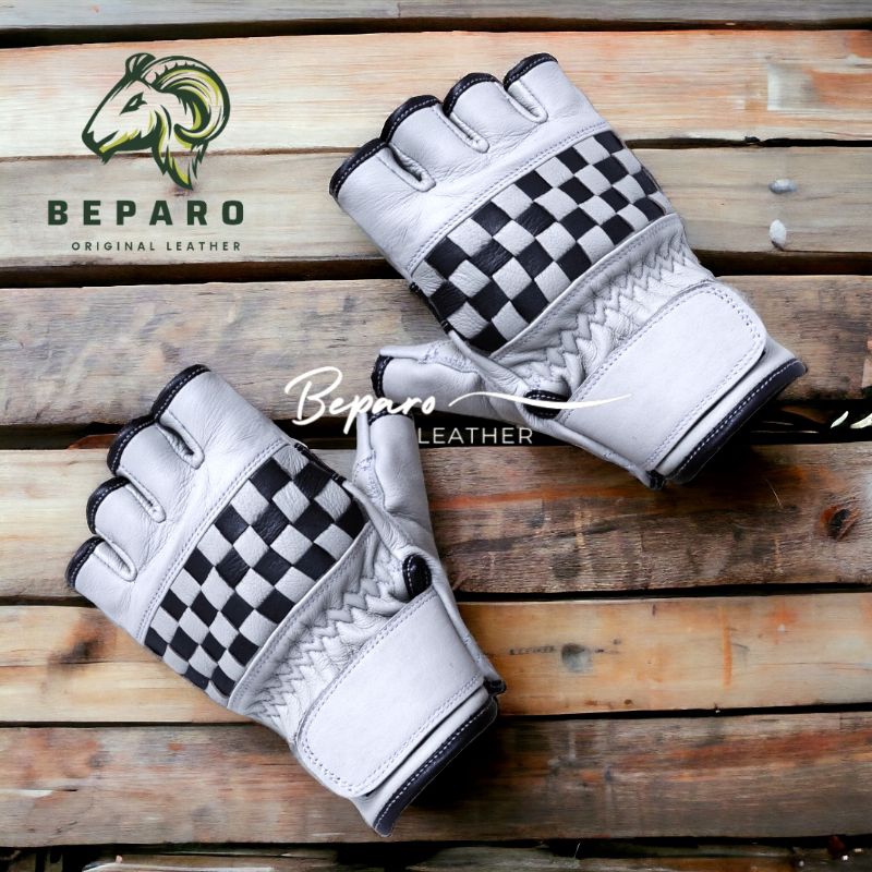 Jual Sarung Tangan Motor Retro Classic Checkerboard Kulit Asli Corak ...