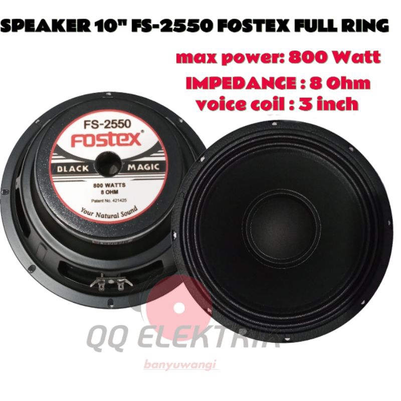 Jual Speaker 10 inch FOSTEX FS-2550 coil 3 inch 800 Watt | Shopee Indonesia