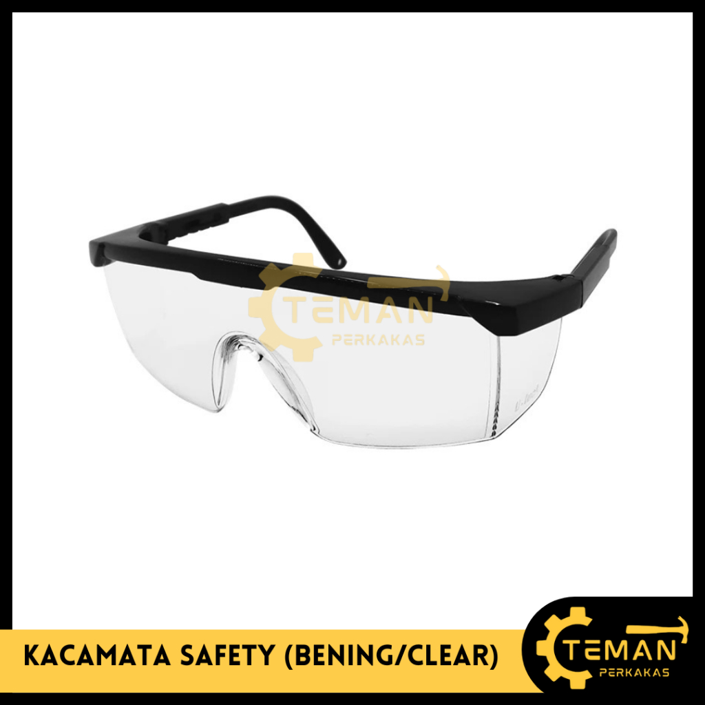 Jual Kacamata Las CLEAR / Kaca Mata Safety Gerinda Bening / Kacamata ...